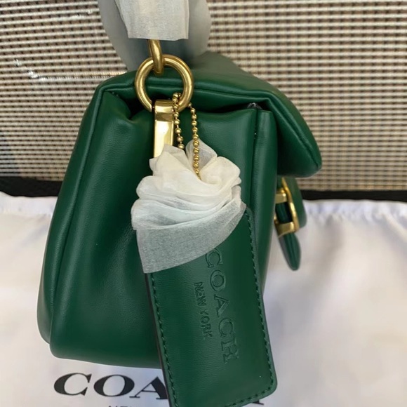 Coach | Bags | Coach Green Leather Shoulder Bag | Poshmark